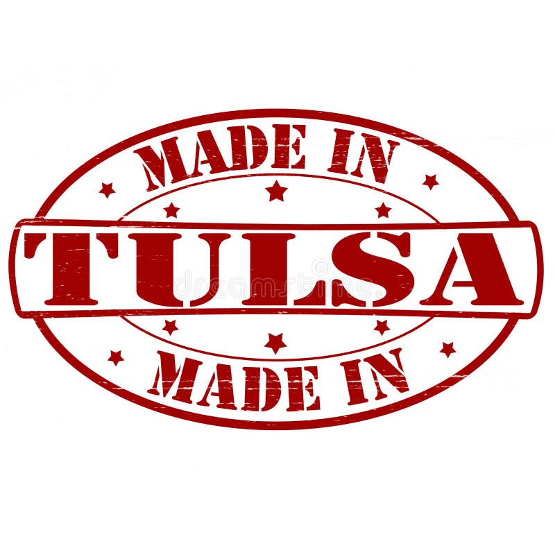 Made in Tulsa stock illustration. Illustration of sign - 109932500