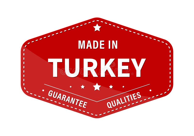 MADE in TURKEY, Guarantee Quality. Label, Sticker or Trademark Stock ...