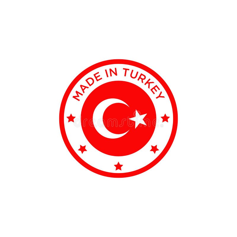Made in Turkey Label Logo Design Template Stock Vector - Illustration ...