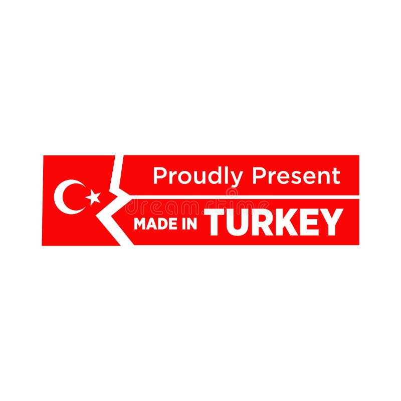 Made in Turkey Label Logo Design Template Stock Vector - Illustration ...