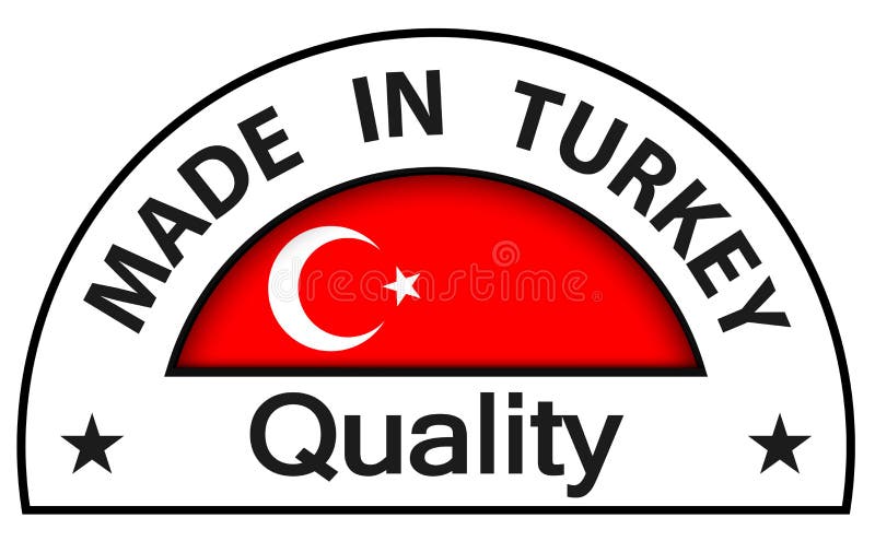 Made in Turkey Quality Icon, Circle Button Stock Vector - Illustration ...