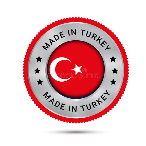 Made in Turkey Round Label, Modern Made in Turkey Logo Stock Vector ...