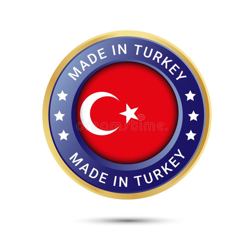 Made in Turkey Round Label, Modern Made in Turkey Logo Stock Vector ...