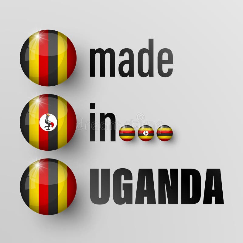 Made in Uganda Graphic and Label Stock Vector - Illustration of land ...