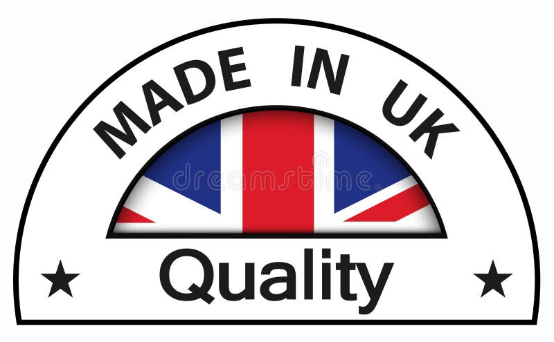 Made in UK, England Quality Icon, Circle Button Stock Vector ...
