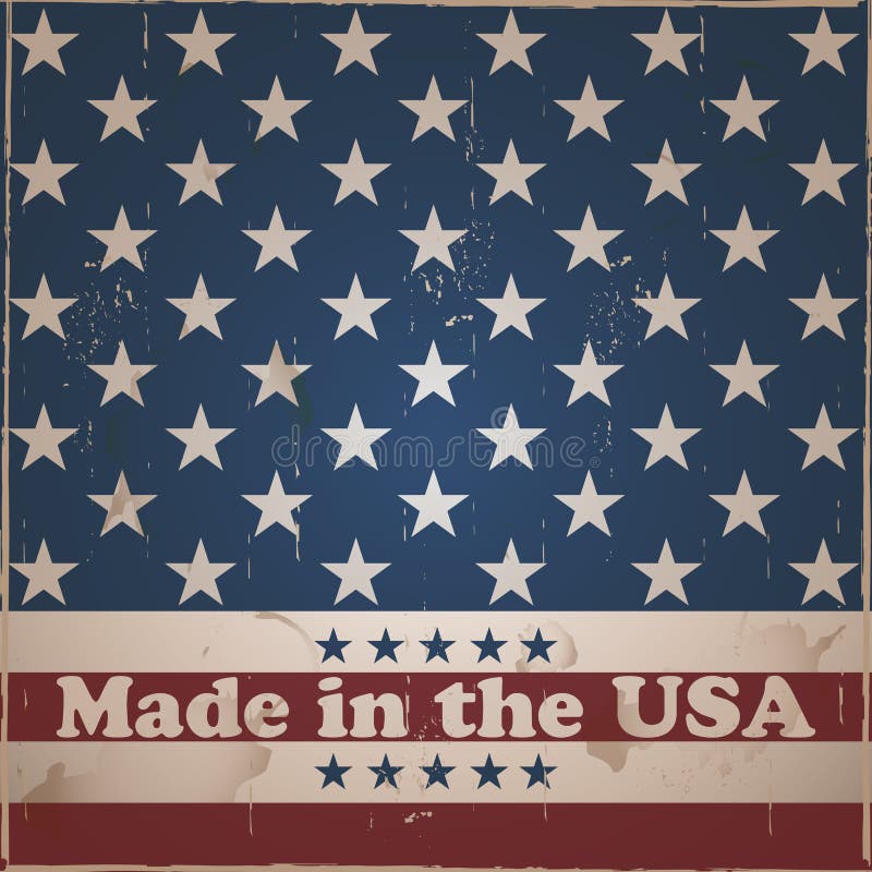 Made in the USA stock vector. Illustration of beige, star - 55925138