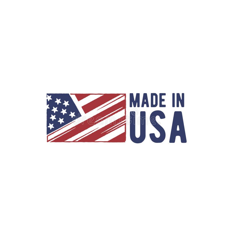 Made in USA Flag Logo stock vector. Illustration of design - 394327053