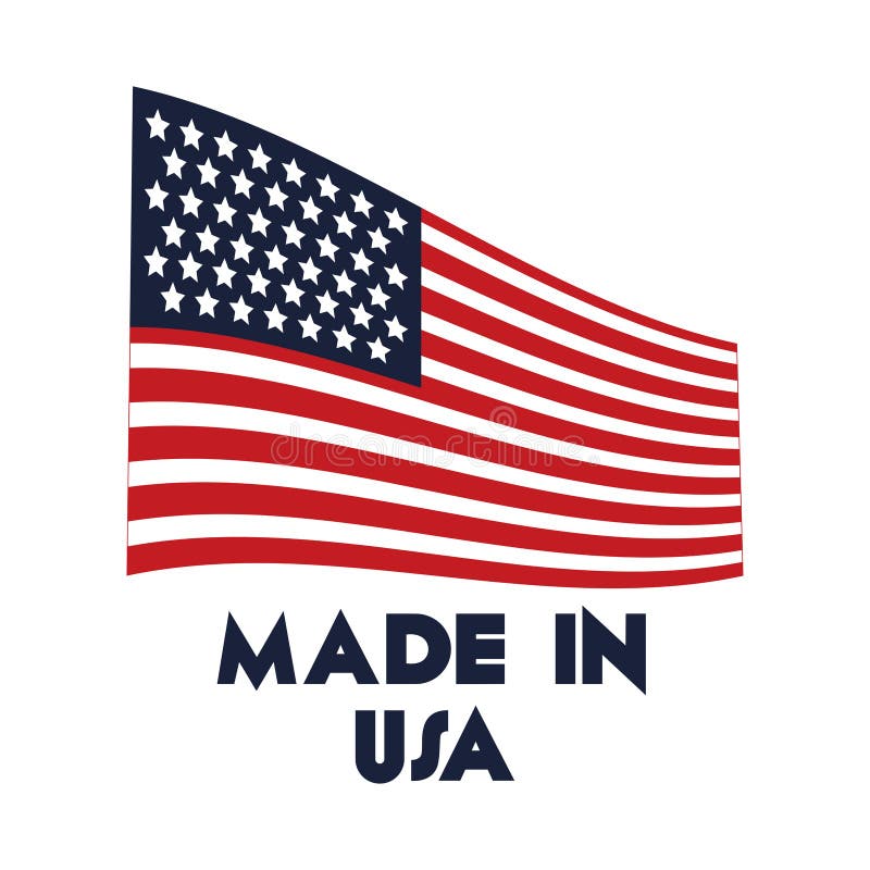 Made in USA flag stock vector. Illustration of united - 219909106