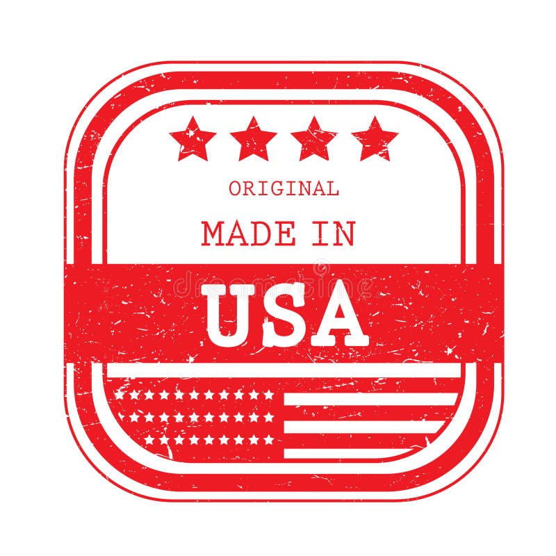 A Made in USA Label Illustration. Stock Illustration - Illustration of ...