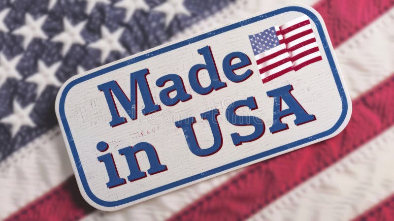 Made in USA Label stock illustration. Illustration of design - 324384296