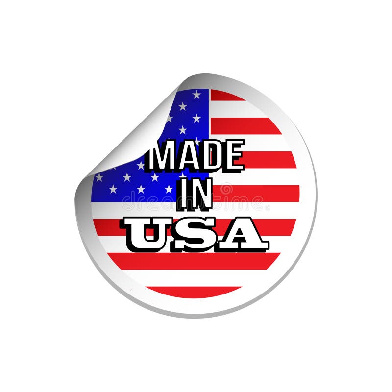 Made in America Enamel Sign Stock Vector - Illustration of manufactured ...