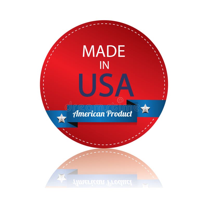 Made in Usa Label. Vector Illustration Decorative Background Design ...