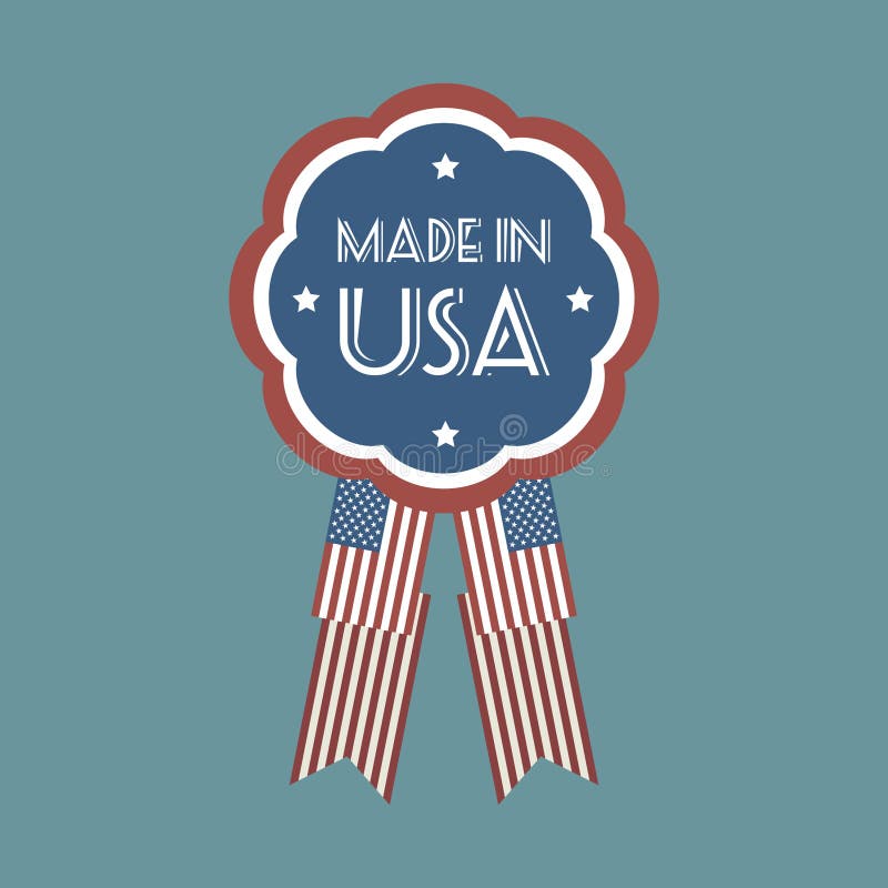 Made in Usa Label. Vector Illustration Decorative Design Stock Vector ...