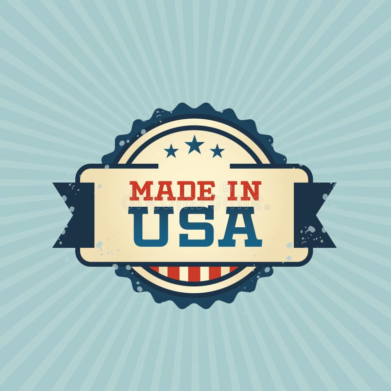 Made in Usa Label. Vector Illustration Decorative Design Stock Vector ...