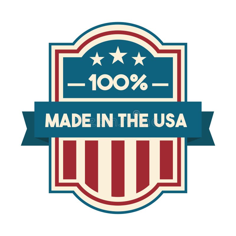 Made in USA Label. Vector Illustration Decorative Design Stock Vector ...