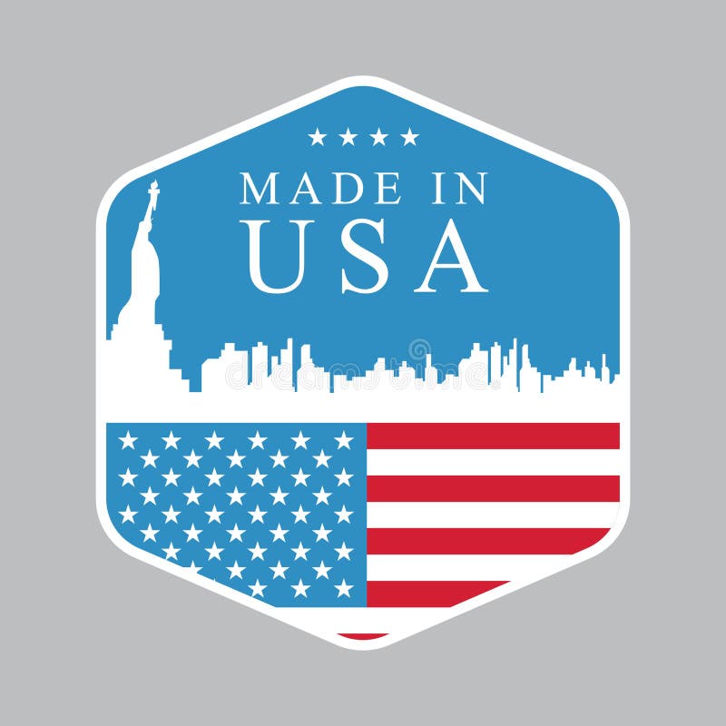 Made in Usa Label. Vector Illustration Decorative Design Stock Vector ...