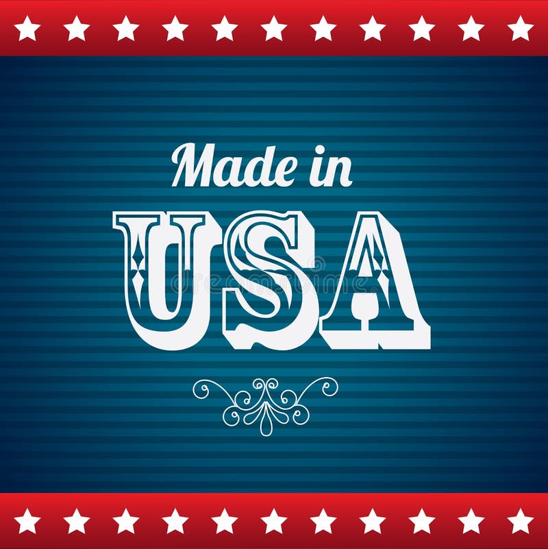 Made in America Enamel Sign Stock Vector - Illustration of manufactured ...
