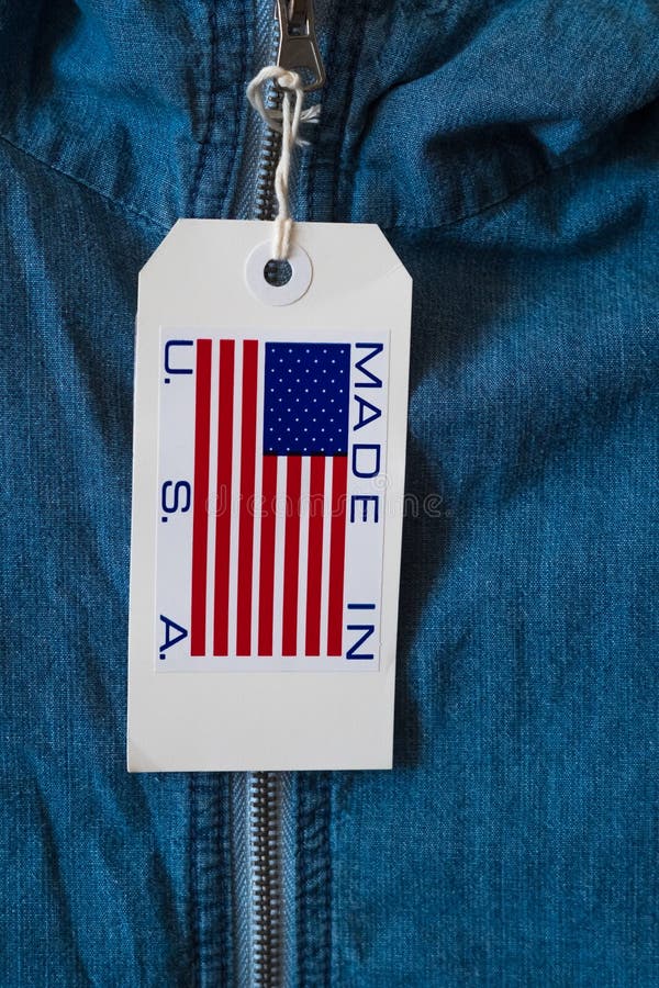 Made in USA paper label stock image. Image of label - 137030869