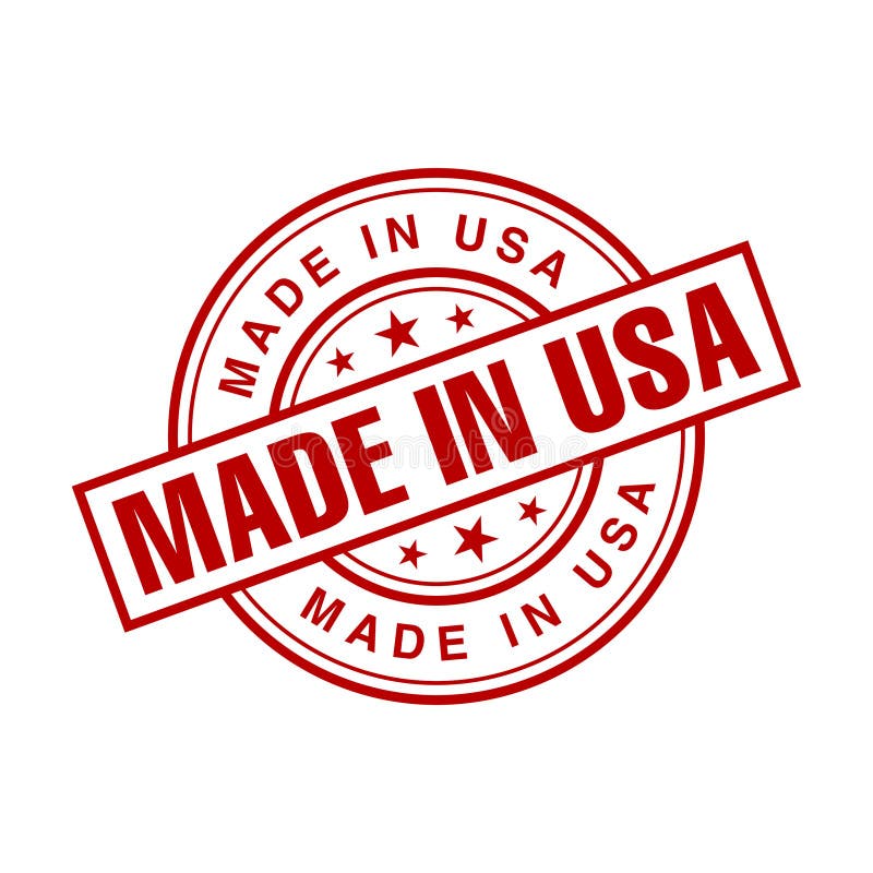 Made in USA Rubber Stamp Vector Template Stock Vector - Illustration of ...