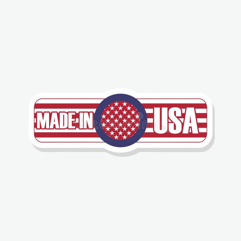 Made in USA Sign Sticker Icon Stock Vector - Illustration of medal ...