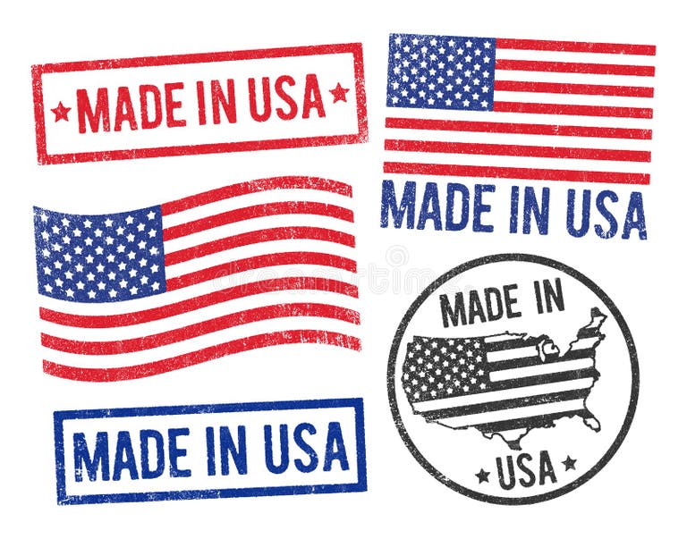 Made in USA stamps stock vector. Illustration of stamp - 70069981