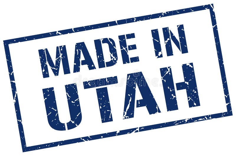 Utah Blue Grunge Round Vintage Stamp Stock Vector - Illustration of ...