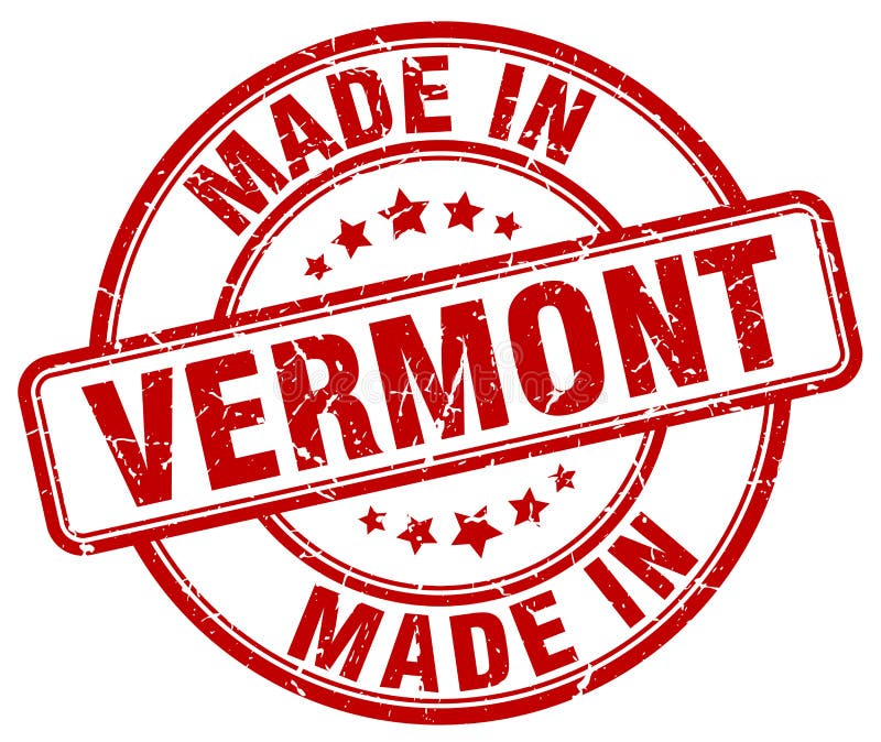 Made in Vermont Red Grunge Stamp Stock Vector - Illustration of vintage ...