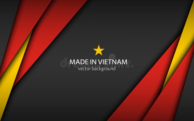 Made in Vietnam, Modern Vector Background with Vietnamese Colors ...