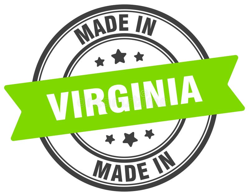 Made in Virginia Round Sign. Made in Virginia Stamp Stock Vector ...