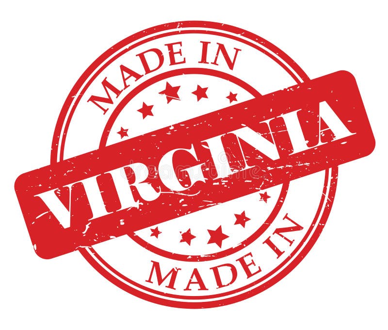 Virginia Stamp Rubber Grunge Stock Vector - Illustration of button ...