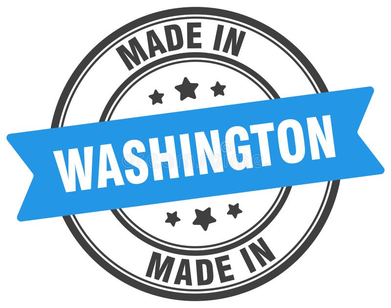 Made in Washington Round Sign. Made in Washington Stamp Stock Vector ...