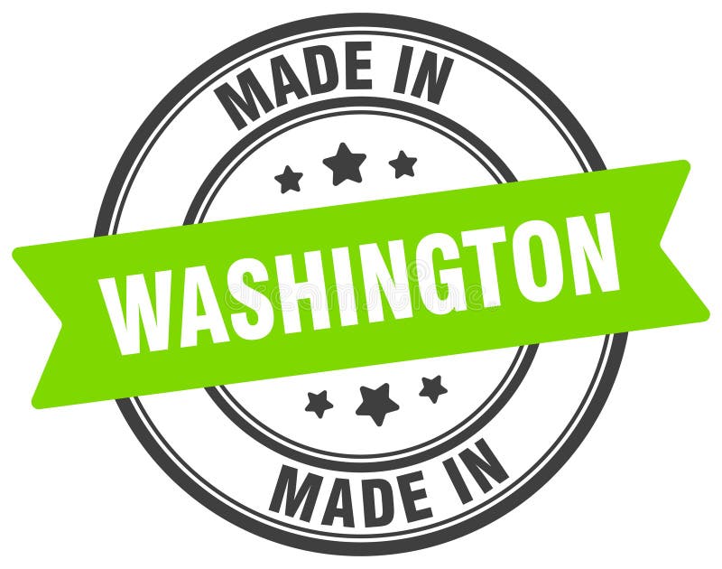 Made in Washington Round Sign. Made in Washington Stamp Stock Vector ...