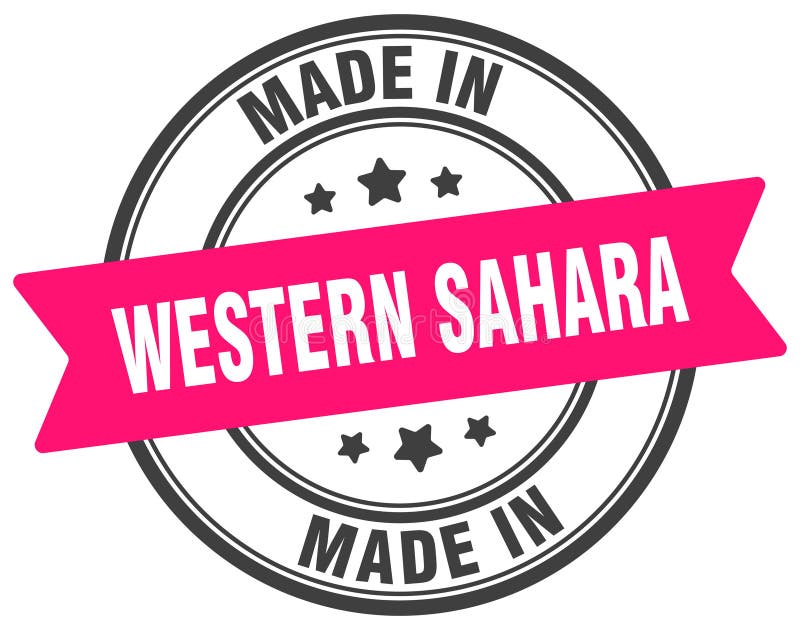Made in Western Sahara Round Sign. Made in Western Sahara Stamp Stock ...