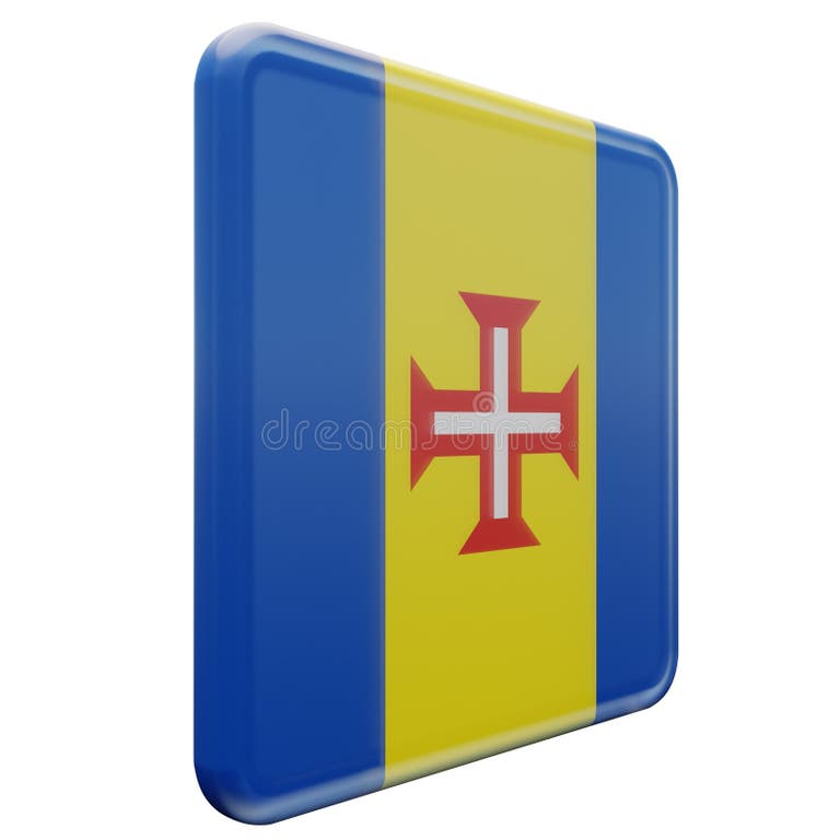 Madeira 3D flag stock illustration. Illustration of symbol - 254991761
