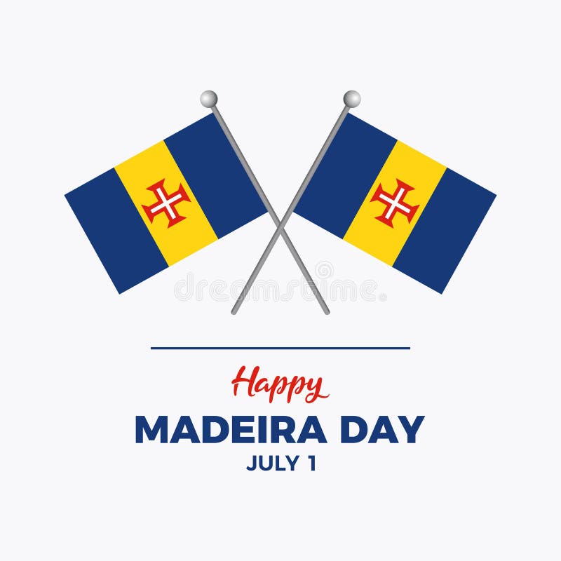 Happy Madeira Day Poster Vector Illustration Stock Illustration ...