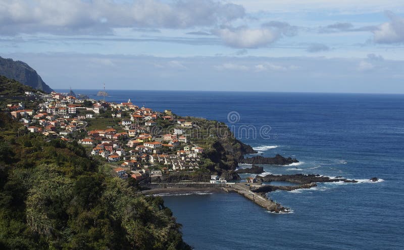 Madeira, Seixal Coastal Village. Portugal Stock Image - Image of ...