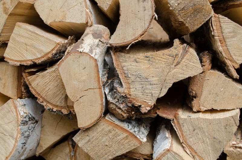 Madera De Abedul Madera Para La Estufa Madera Para El Calor Imagen de ...