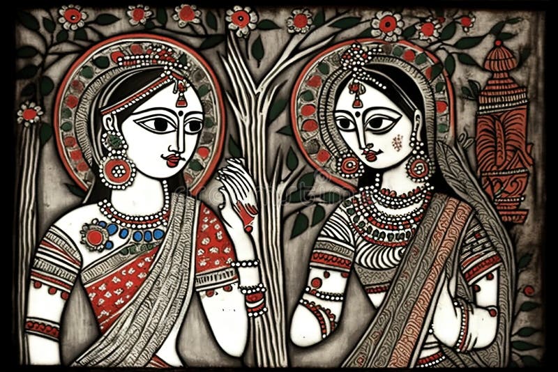 Madhubani Drawing Stock Illustrations – 22 Madhubani Drawing Stock ...