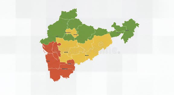 Madhya Pradesh Administrative Map Illustration Stock Illustration ...