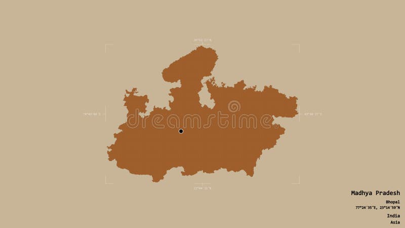Madhya Pradesh - India. Bounding Box. Pattern Stock Illustration ...