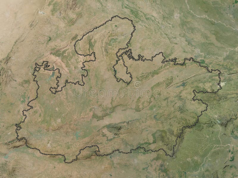 Madhya Pradesh, India. Low-res Satellite. No Legend Stock Photo - Image ...