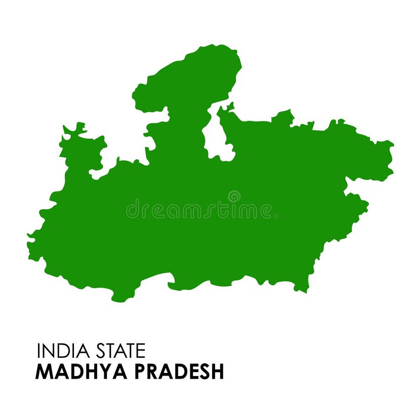 Madhya Pradesh Map of Indian State. Madhya Pradesh Map Vector ...
