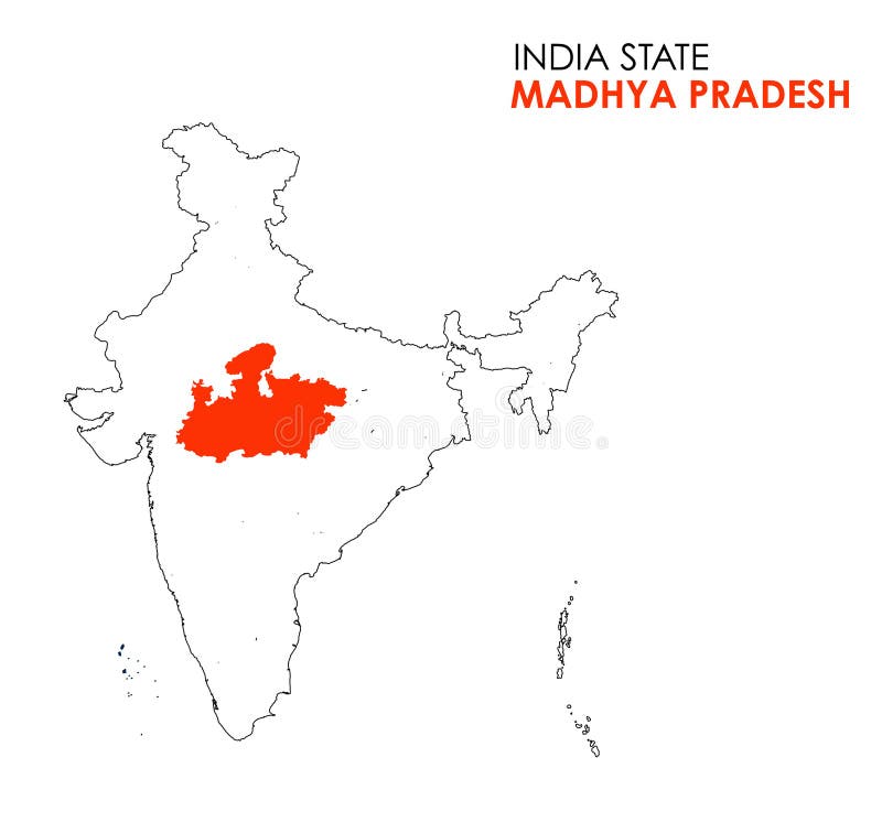 Madhya Pradesh Map of Indian State. Madhya Pradesh Map Vector ...
