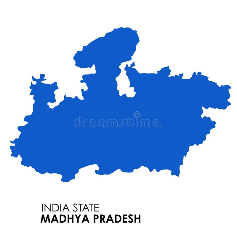 Madhya Pradesh Map of Indian State. Madhya Pradesh Map Vector ...
