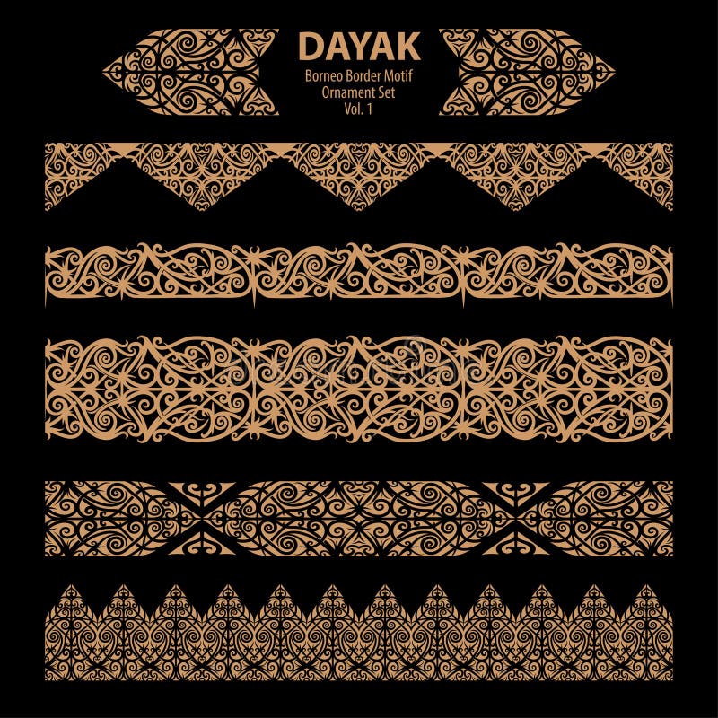 Authentic Borneo Culture Ornamental Borders Stock Illustrations – 1 ...