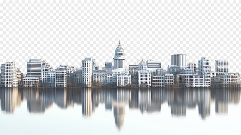 Madison city skyline stock photo. Illustration of light - 341481962