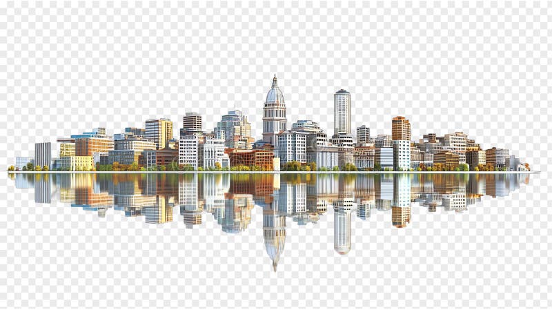 Madison city skyline stock image. Illustration of skyline - 341481965