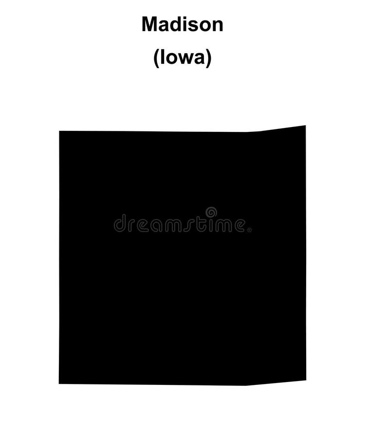 Madison outline map stock vector. Illustration of county - 360776902