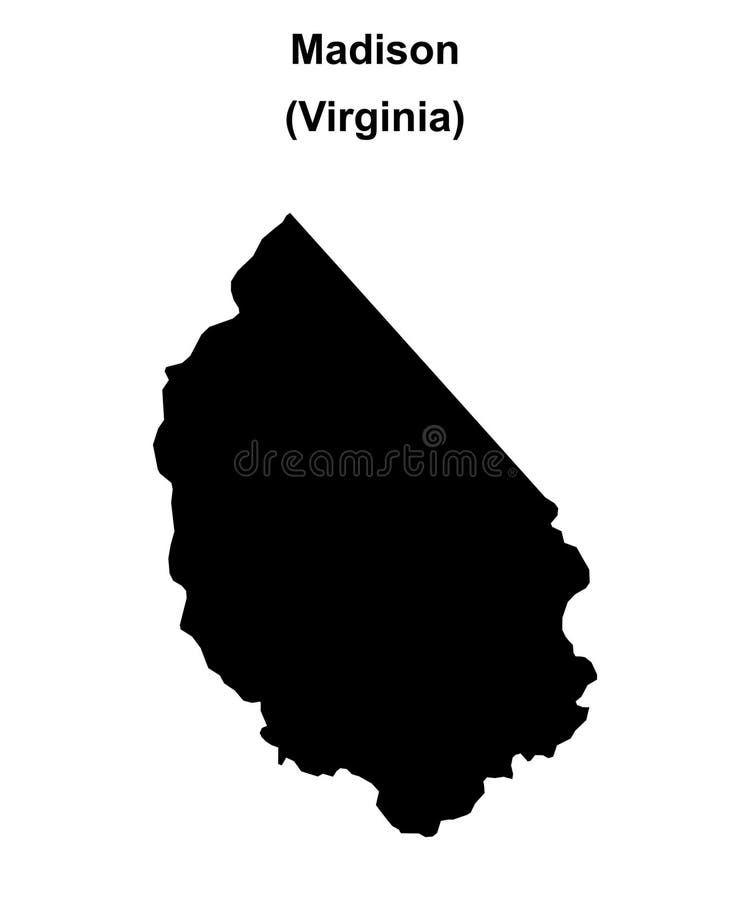 Madison outline map stock vector. Illustration of template - 361872309