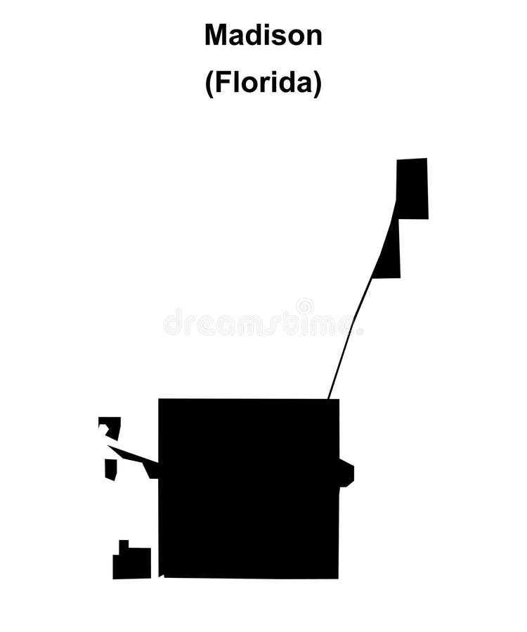 Madison outline map stock vector. Illustration of template - 386149861